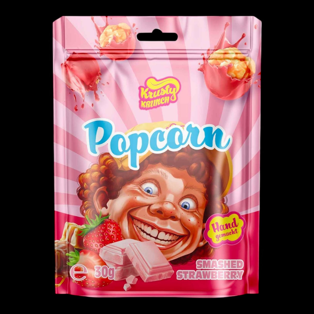 Krusty Krunch Popcorn Smashed Strawberry 30g - candymen.ch