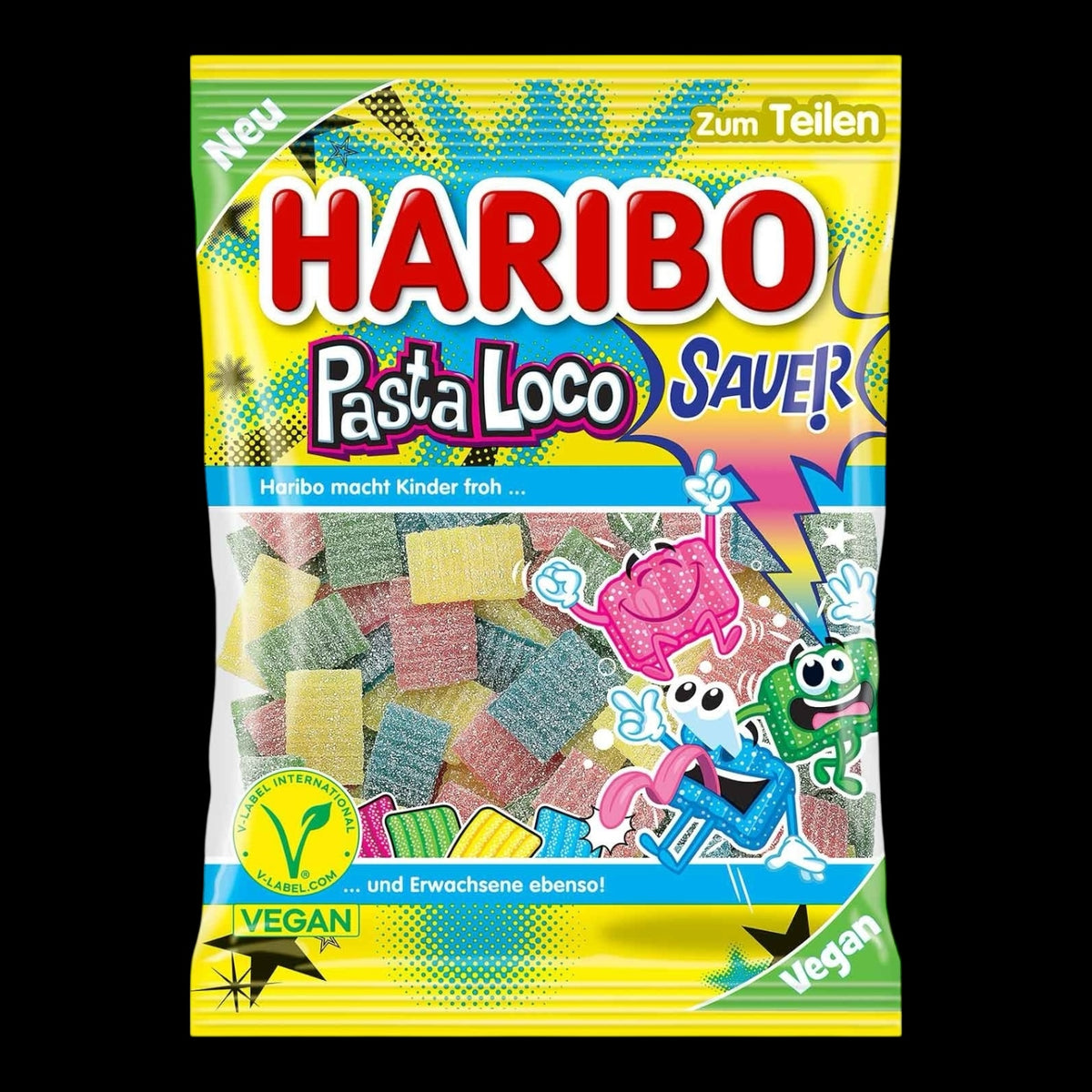 Haribo Pasta Loco sauer vegan 160g - candymen.ch