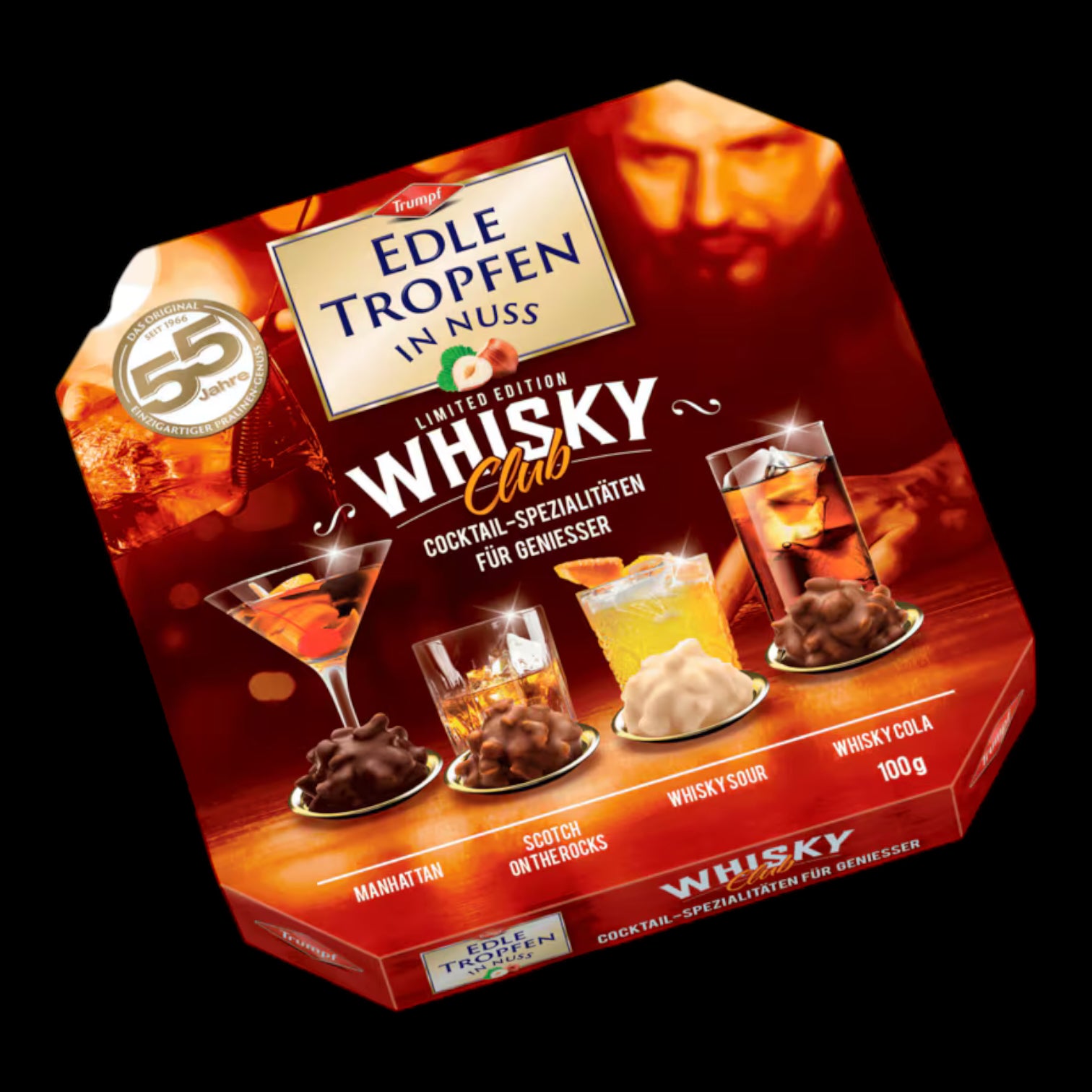 Trumpf Edle Tropfen in Nuss Whisky Club 100g - candymen.ch
